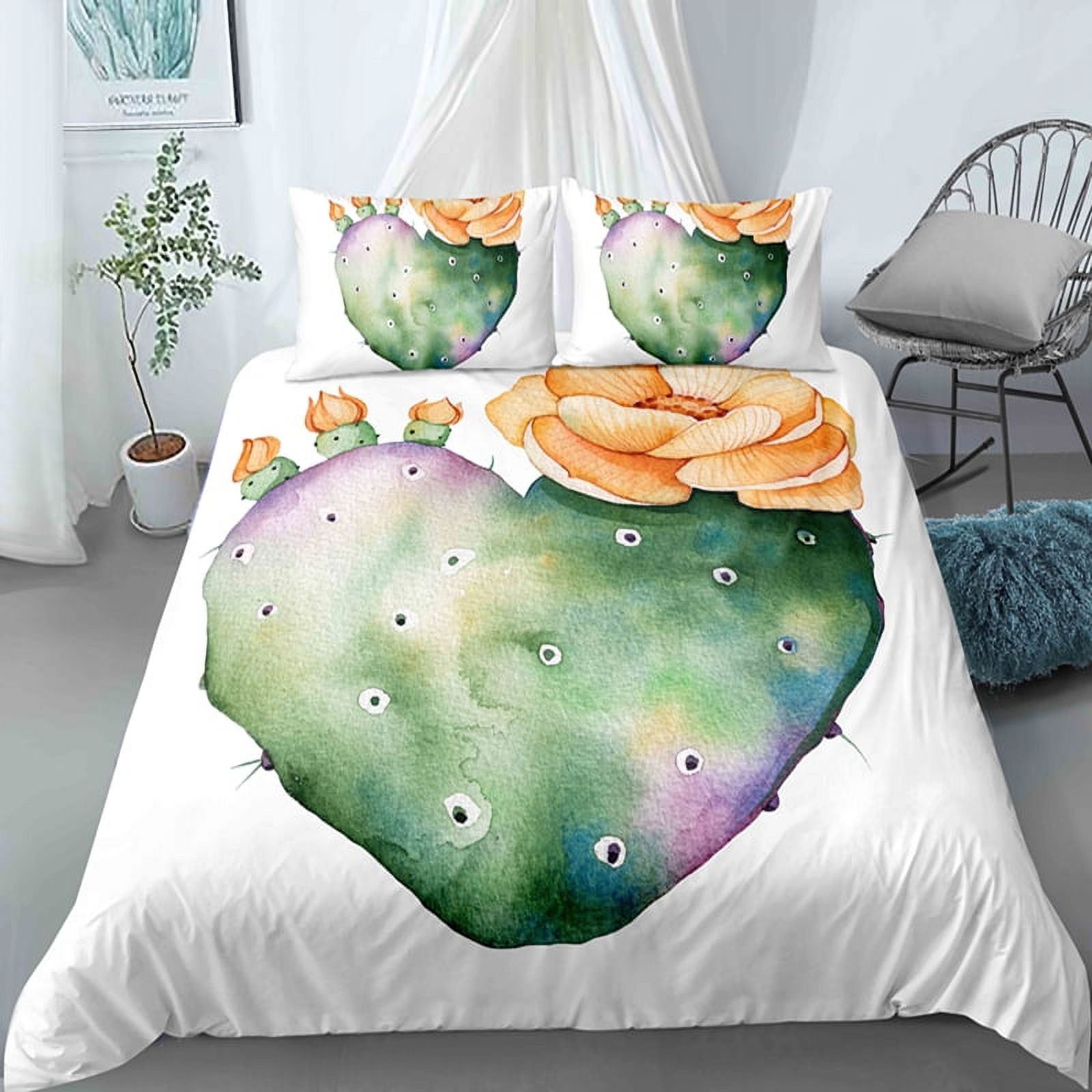 3D Colorful Cactus Succulents Plant Print Duvet Cover with Pillowcases ...