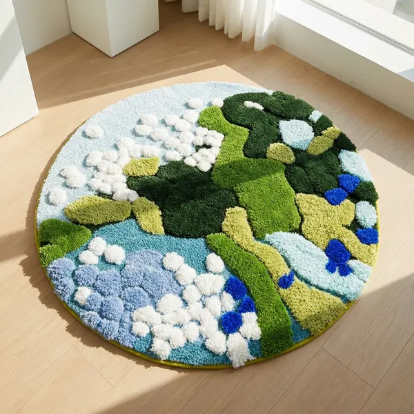 3D Colorful Cartoon Rugs, Colorful Flower Floor Mats, Cute and ...