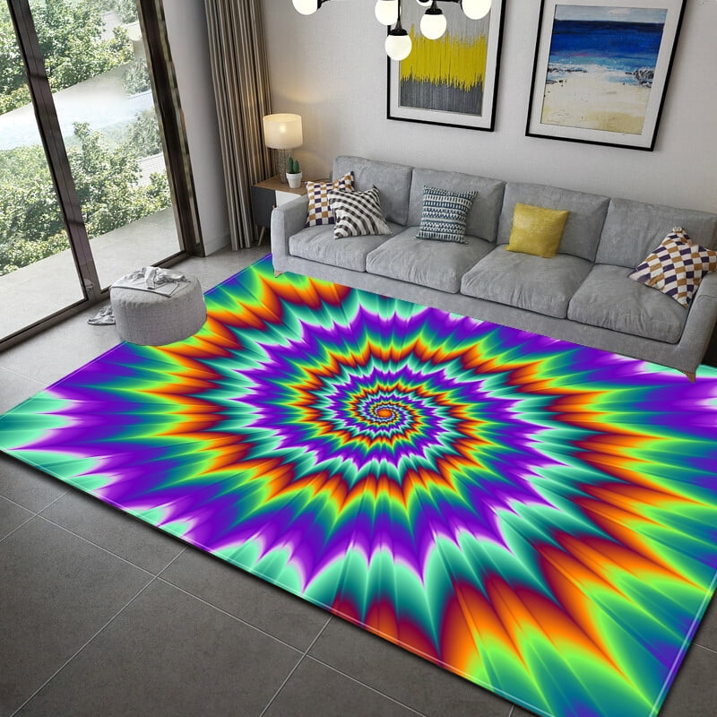 3D Colorful Geometry Block Carpets Large Area Rug for Living Room ...