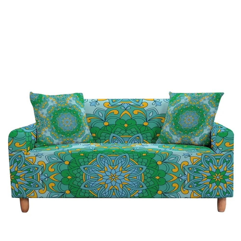 3D Colorful Mandala Slipcovers Sofa Cover Bohemian Ethnic Flower for ...