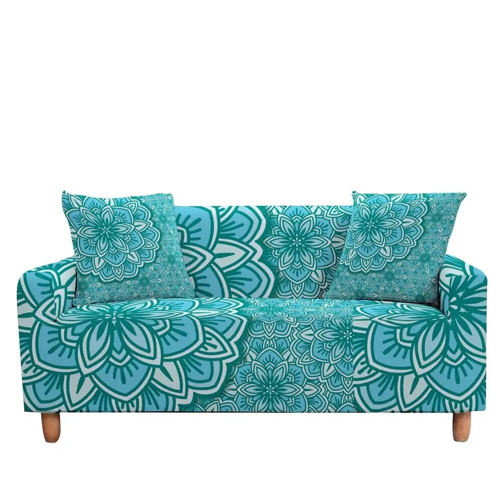 3D Colorful Mandala Slipcovers Sofa Cover Bohemian Ethnic Flower for ...