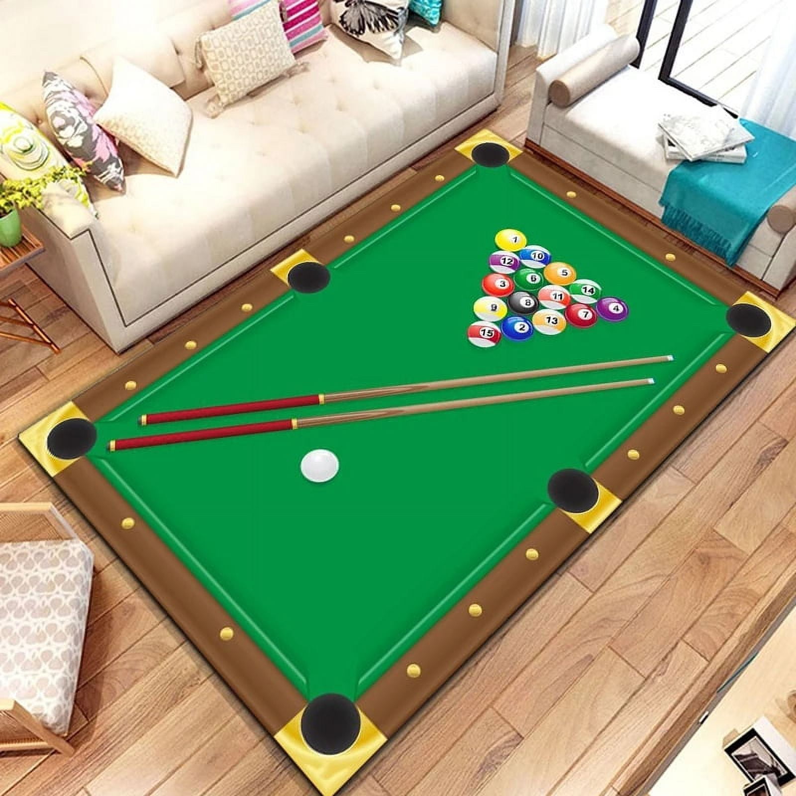 3D Colorful Snooker Billiard Carpet Ball Sports Area Rug for Living ...
