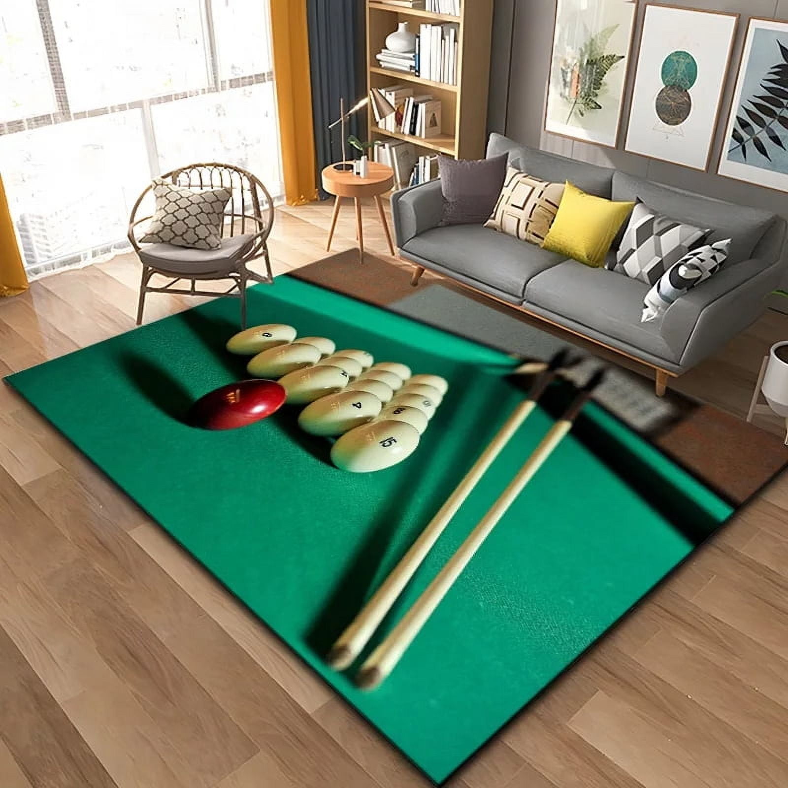 3D Colorful Snooker Billiard Carpet Ball Sports Area Rug for Living ...