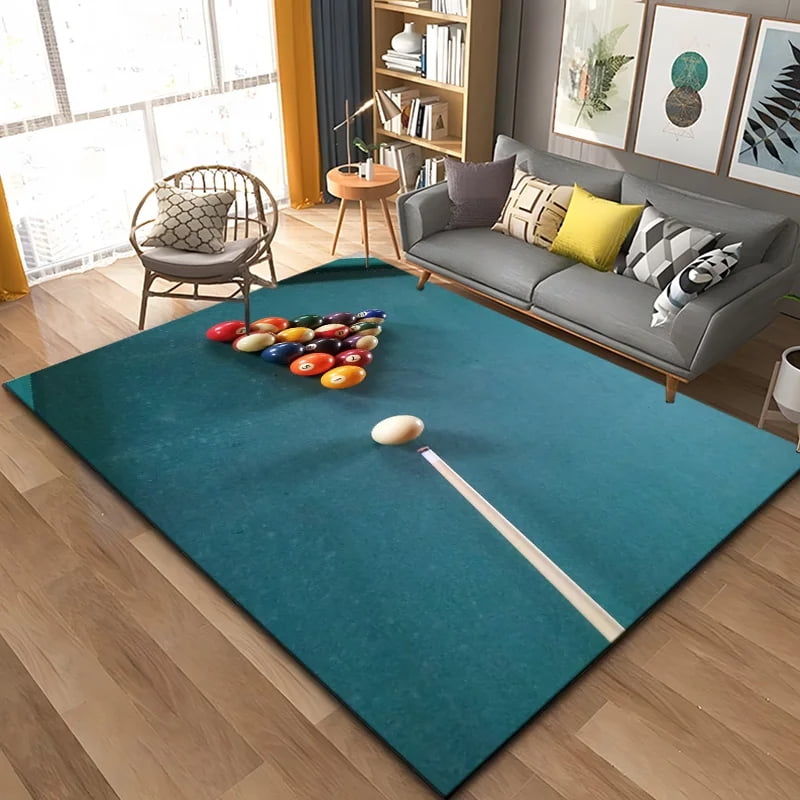 3D Colorful Snooker Billiard Carpet Ball Sports Area Rug for Living ...