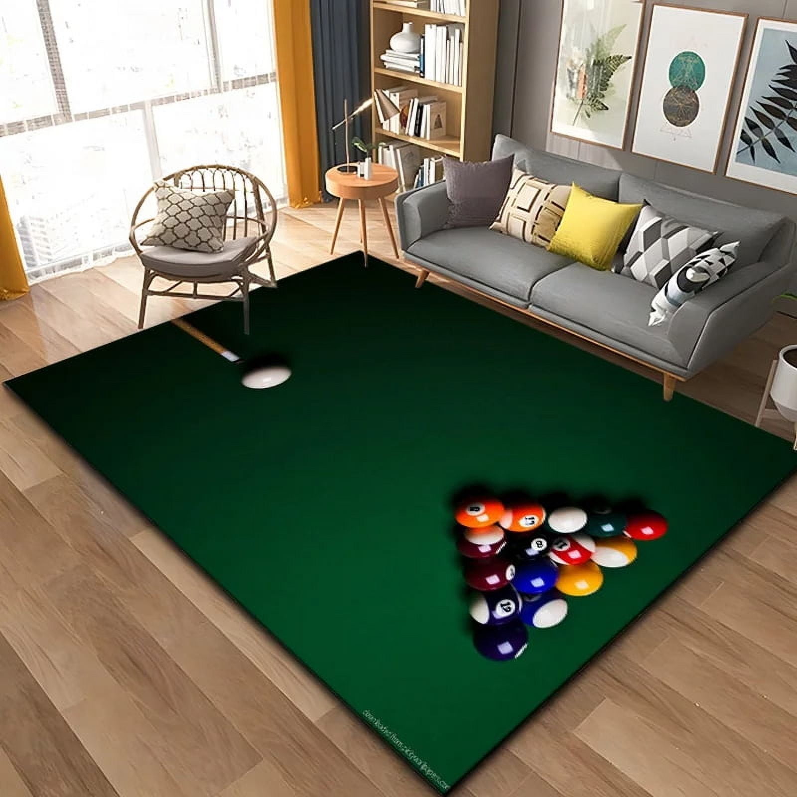 3D Colorful Snooker Billiard Carpet Ball Sports Area Rug for Living ...