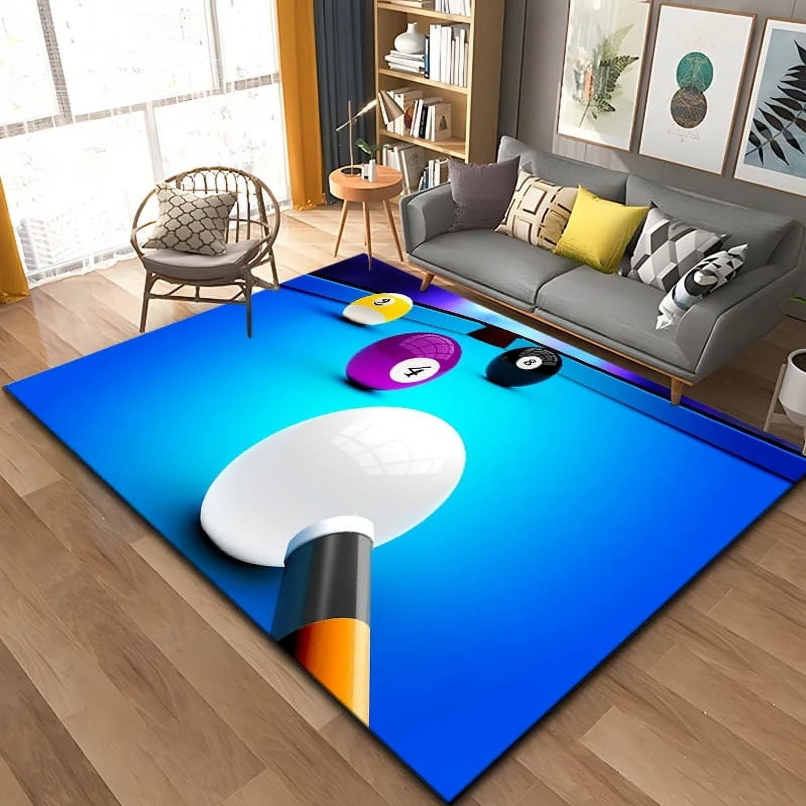 3D Colorful Snooker Billiard Carpet Ball Sports Area Rug for Living ...