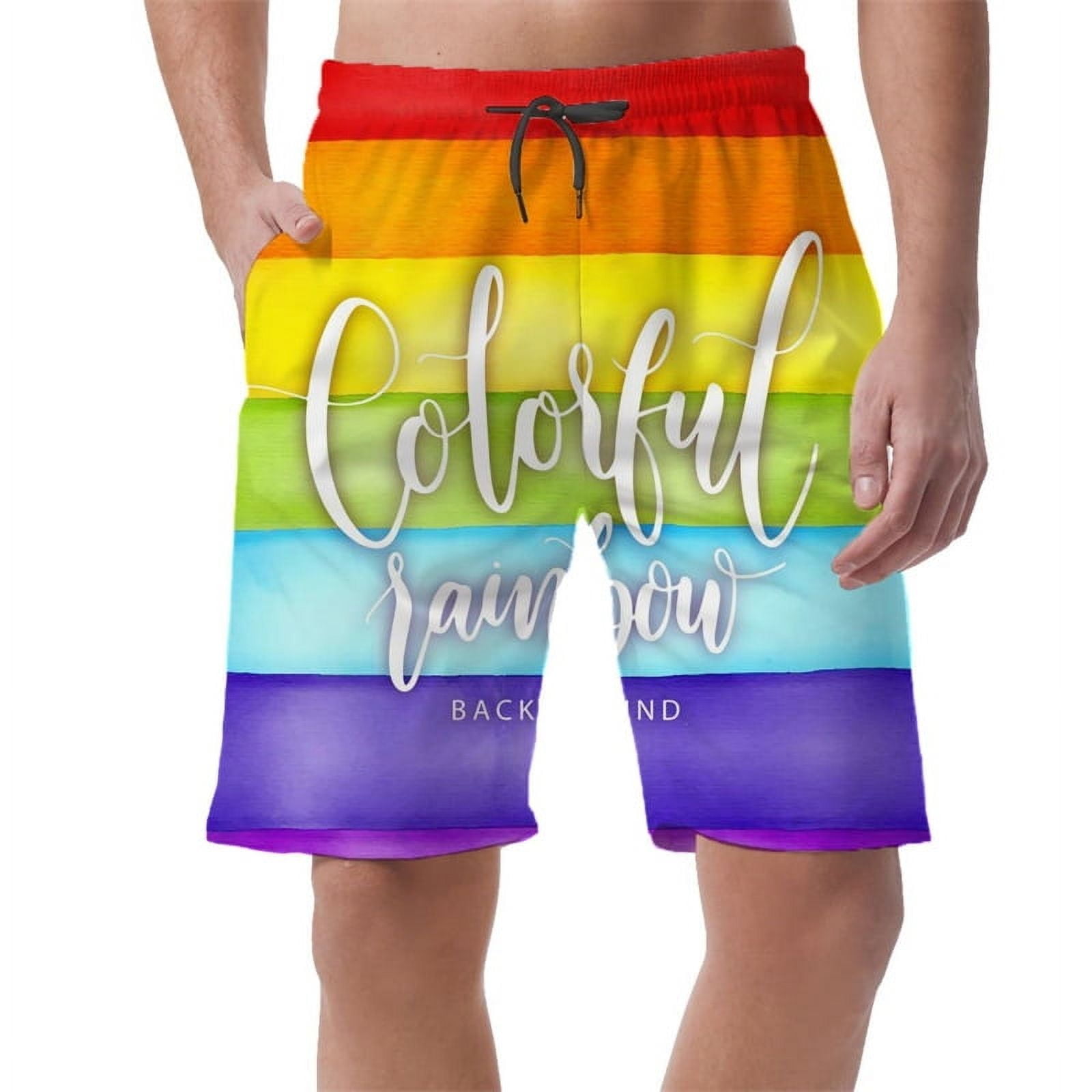 3D Colorful Stripe Printed Shorts Pants for Men Clothing Hip Hop y2k ...