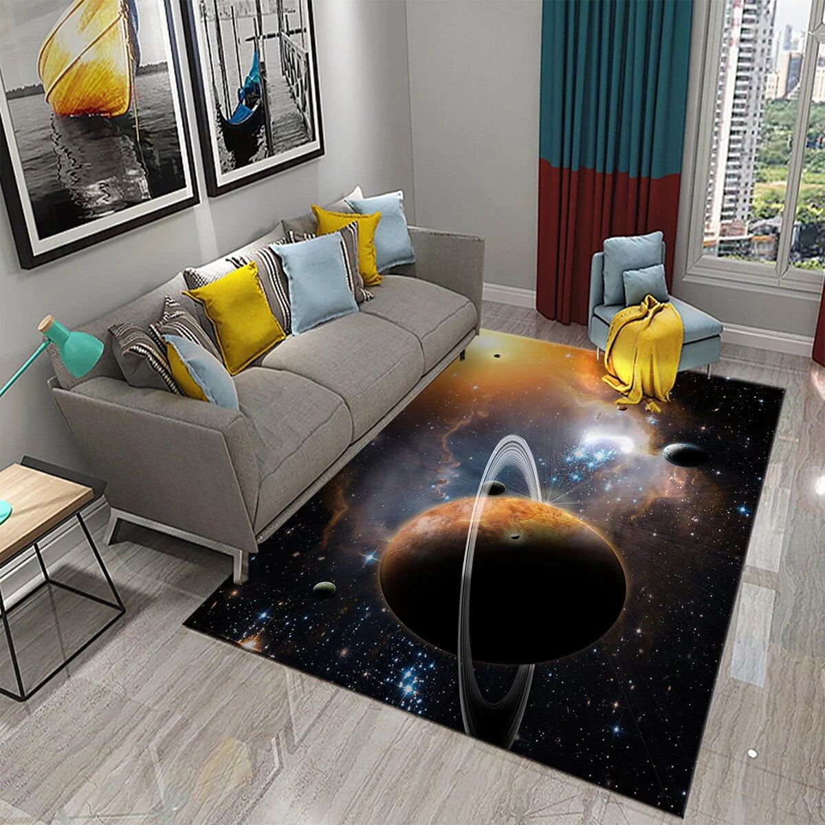 3D Colorful Universe Space Planet Carpet Outer Space Floor Mat Galaxy ...