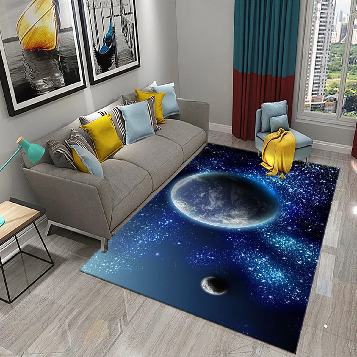 3D Colorful Universe Space Planet Carpet Outer Space Floor Mat Galaxy ...
