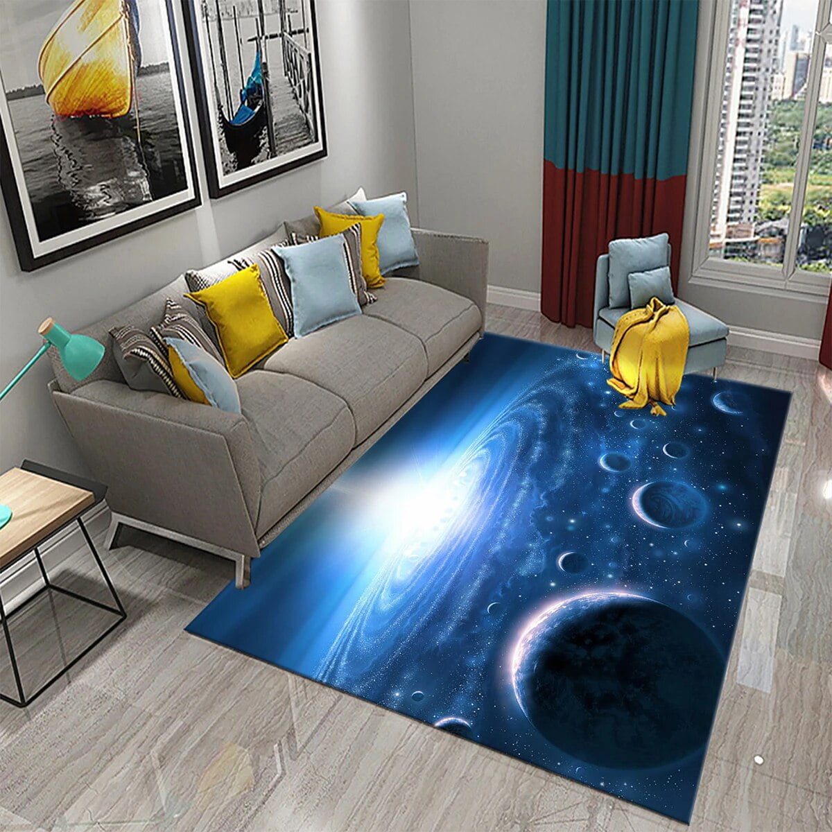 3D Colorful Universe Space Planet Carpet Outer Space Floor Mat Galaxy ...