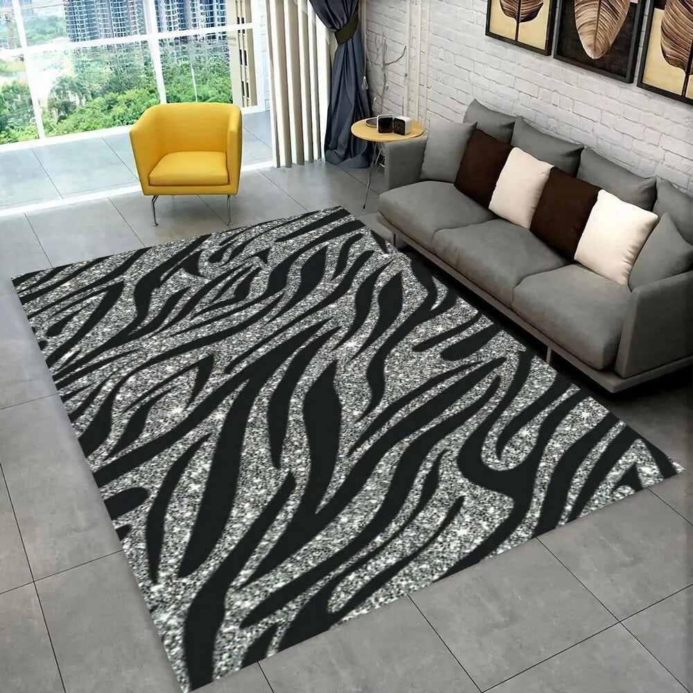 3D Colorful Zebra Pattern Area Rug Carpet Rug for Living Room Bedroom ...
