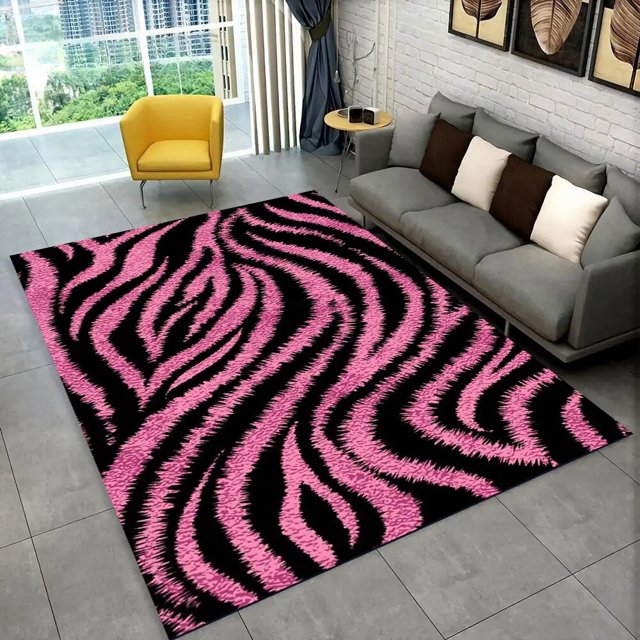 3D Colorful Zebra Pattern Area Rug Carpet Rug for Living Room Bedroom ...