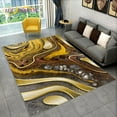 3D Colour Gold Nordic Marble Splendid Area Rug Carpet for Home Living ...