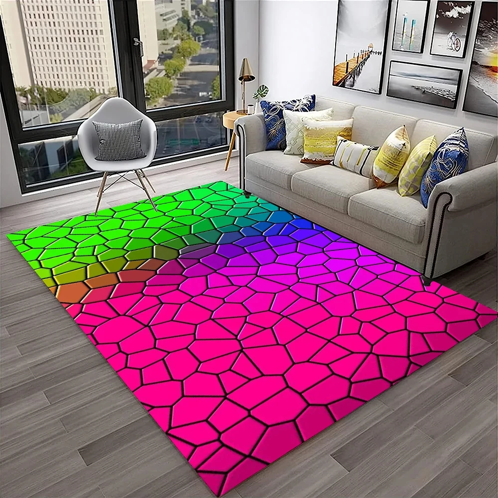 3D Colour n Vision HD Carpet Abstract Art Rug for Home Living Room ...