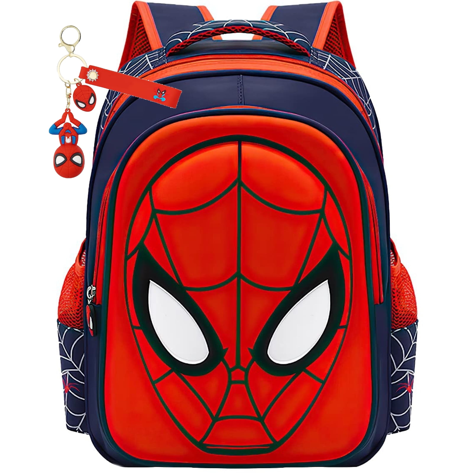 3D Comic Spiders Anime Cartoon Travel Backpack with Keychain,Super Hero ...