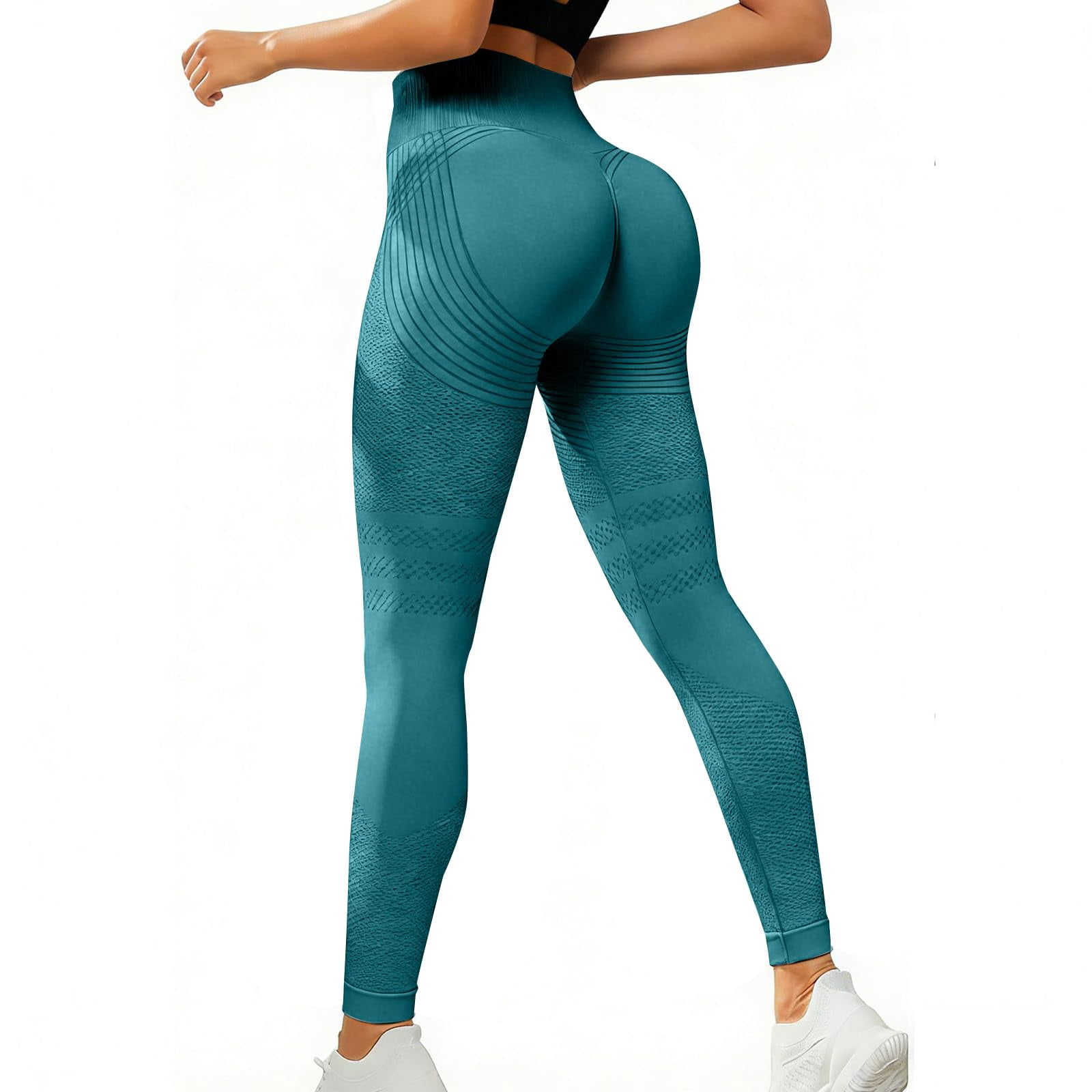 3D Compression Leggings Women, High Waist Workout Tights for Gym ...