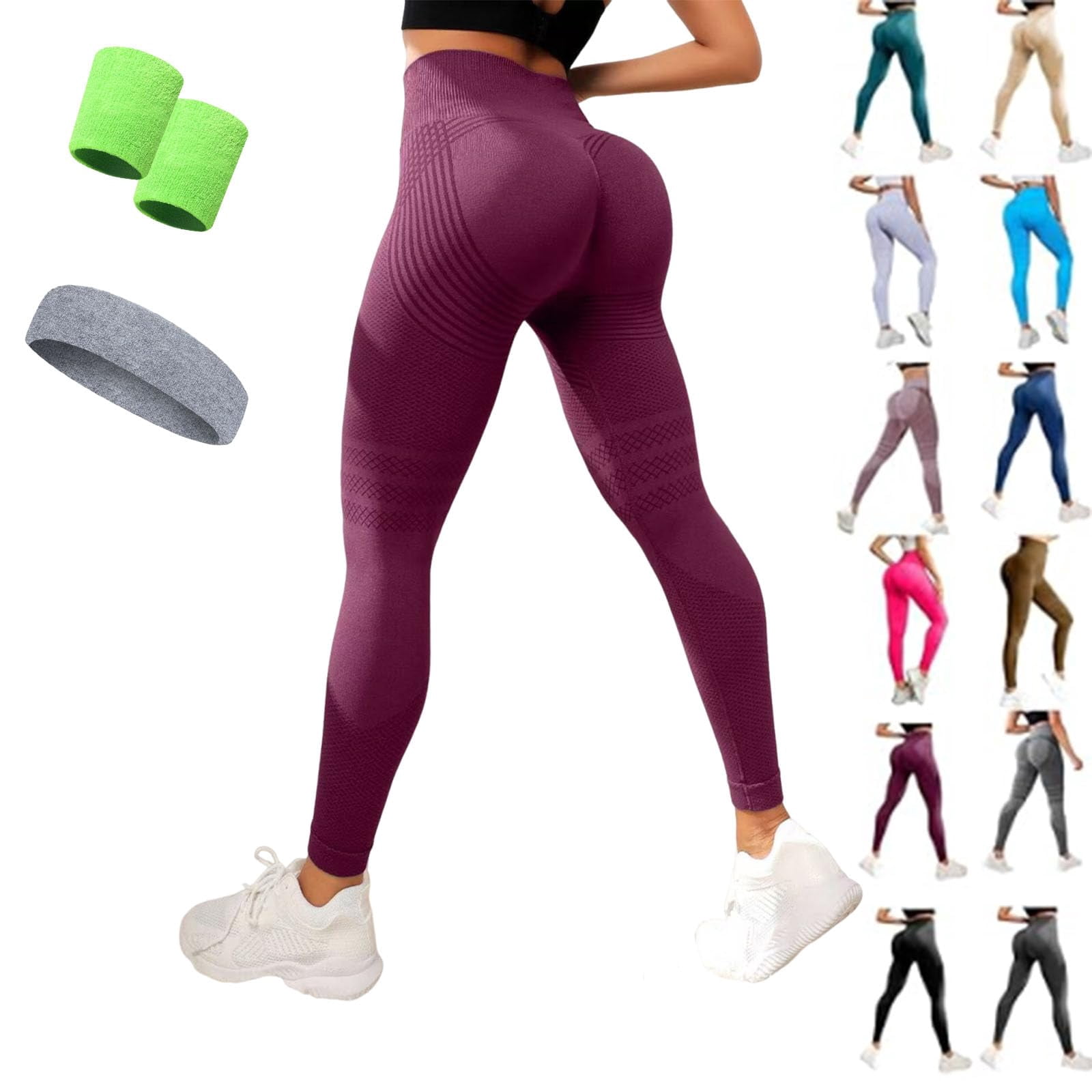 3D Compression Leggings for Women, High Waist Tummy Control Yoga Pants ...