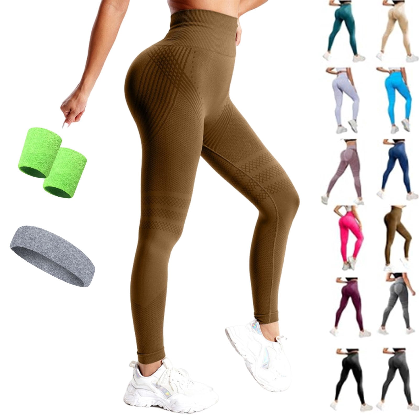 3D Compression Leggings for Women, High Waist Tummy Control Yoga Pants ...