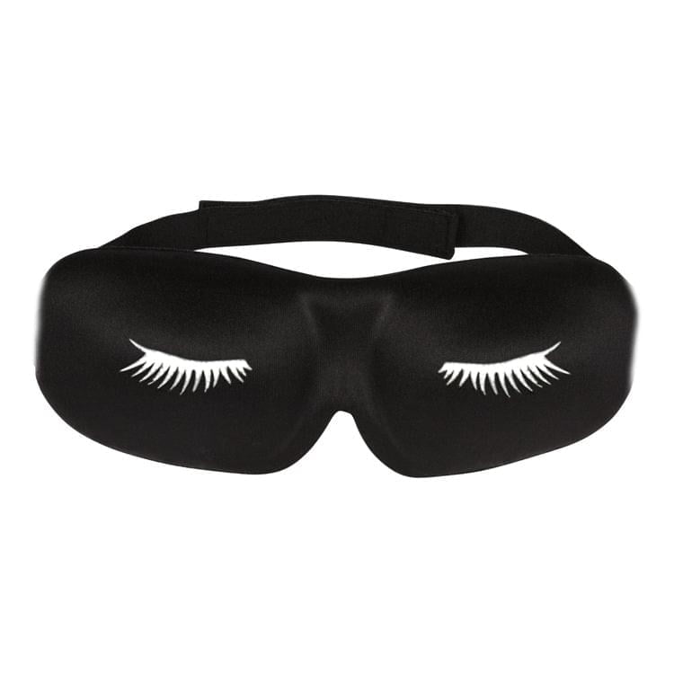 3D Contoured Black Satin Eyelash Extension Sleep Mask - Walmart.com