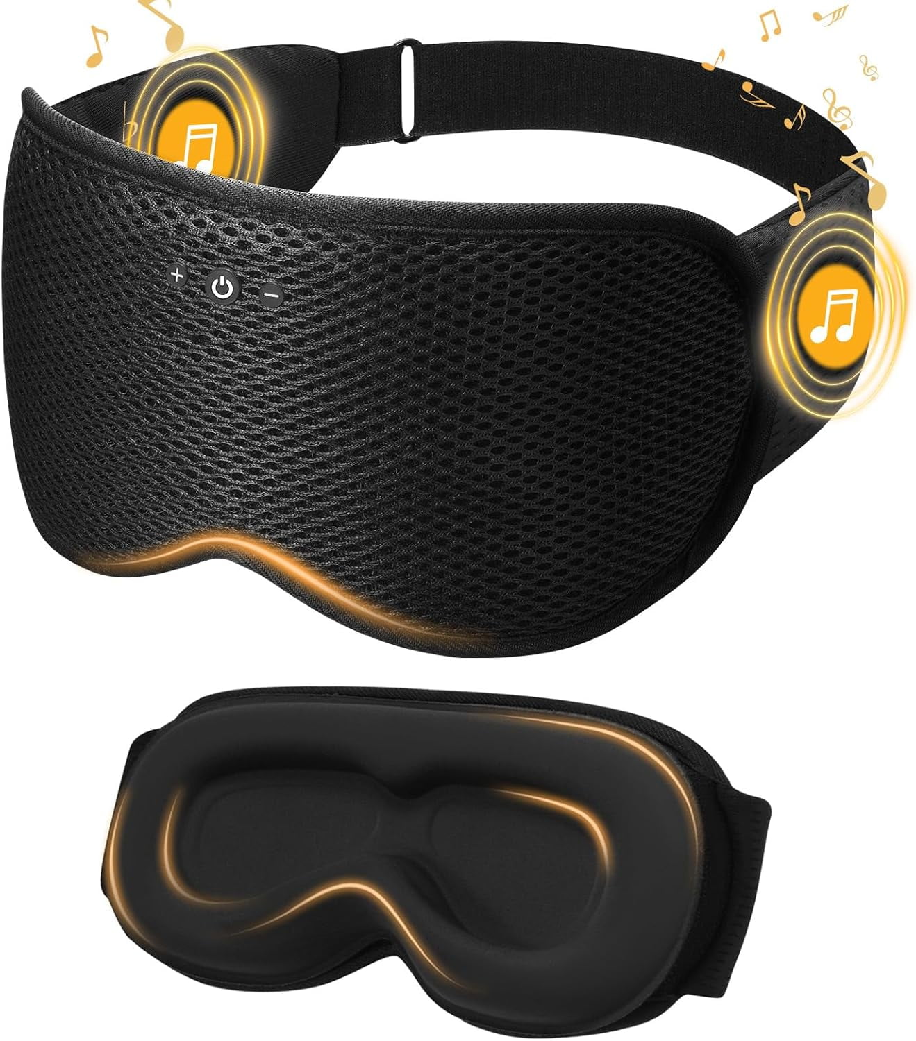 3D Contoured Sleep Mask with Bluetooth Headphones, Eye Masks for Sleep ...