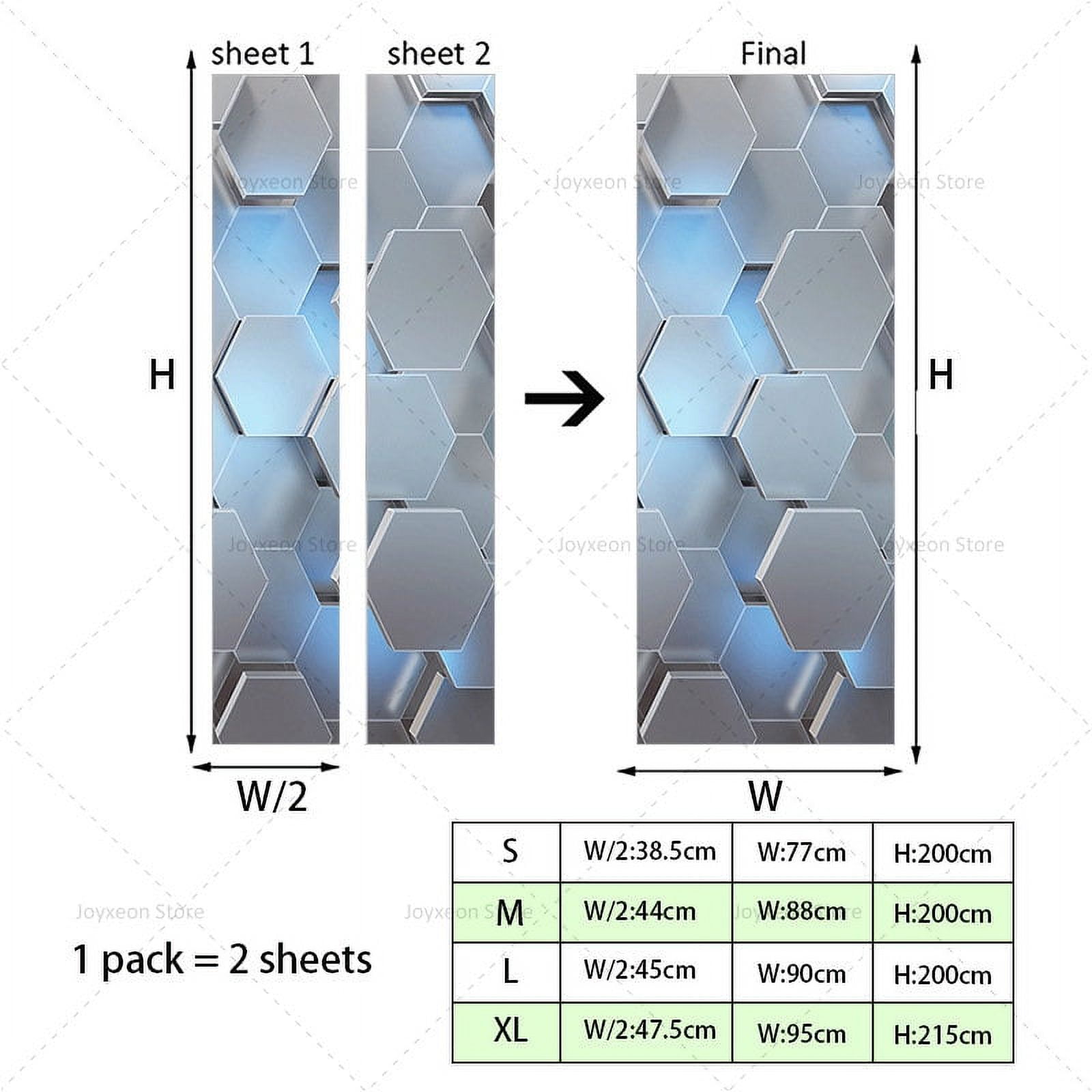 3D Cool Door Sticker Black and White Style Geometric Door Home Decor ...
