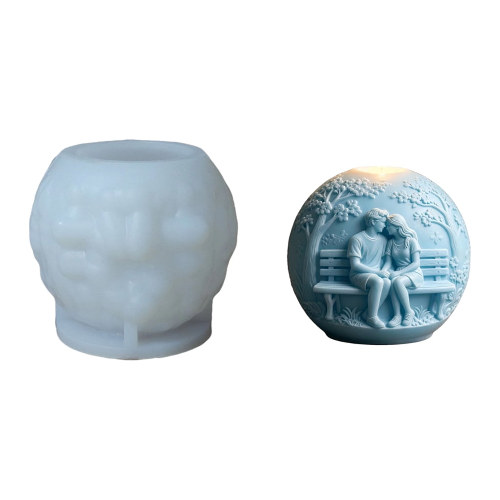 3D Couple Silicone Molds Valentine's Day Candle Silicone Molds For ...