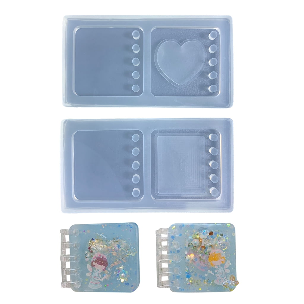 3D Craft Notebook Shells Casting Mold DIY Note Book Cover Flexible ...