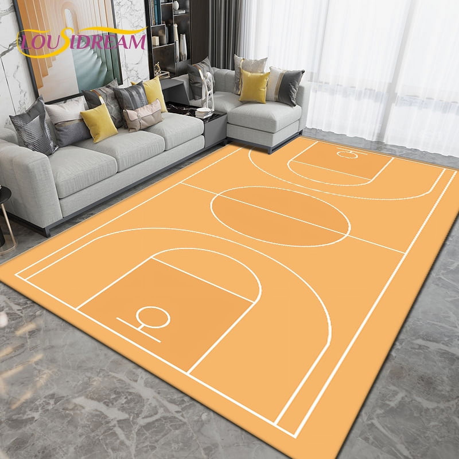 3D Creative Basketball Basketball Court Area Rug Carpet Rug for Living ...