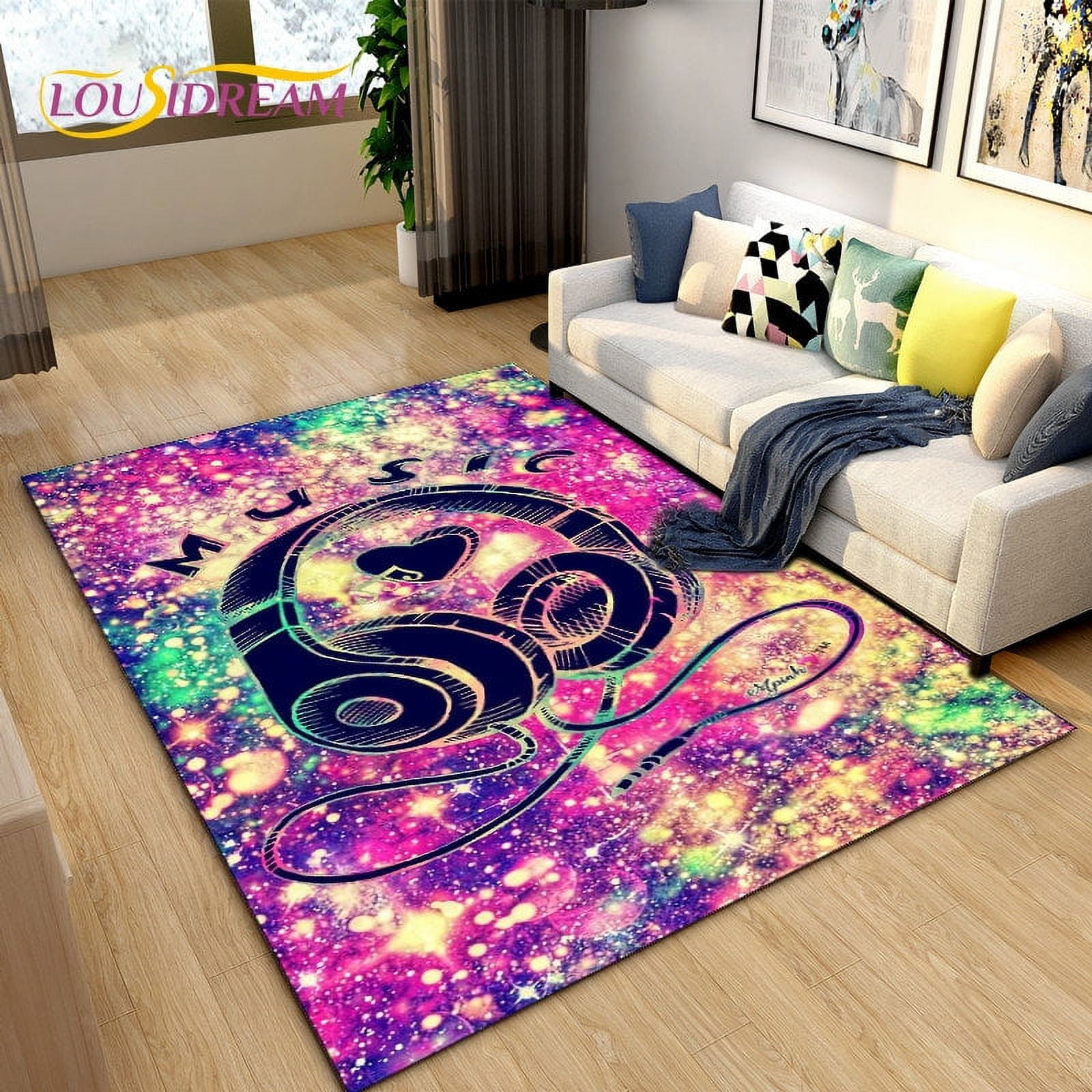 3D Creative Music Vinyl Record Area Rug Carpet Rug for Living Room ...