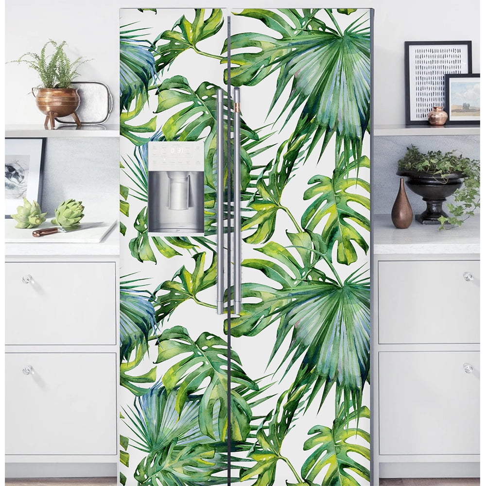 3D Creative Refrigerator Door Sticker Retro Art Refrigerator Wallpaper ...