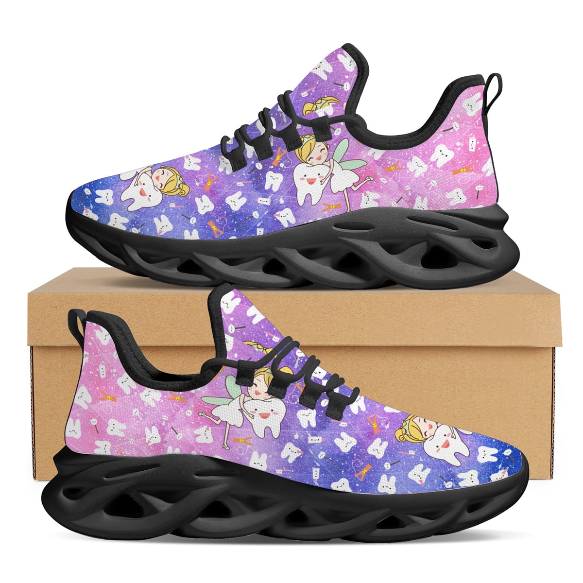 3D Crown Teeth Printing Vulcanized Shoes Dentist Equipment Casual Flat ...