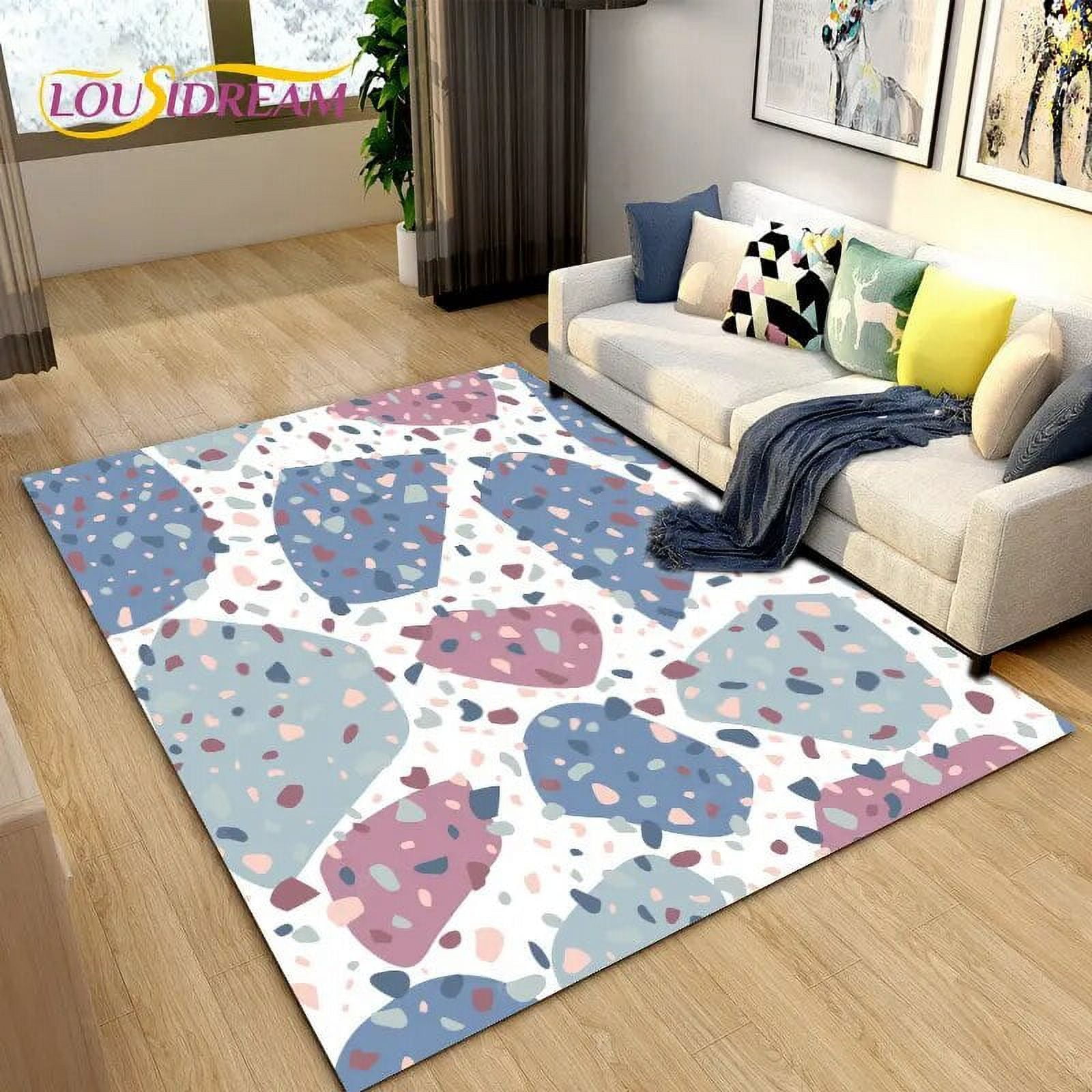 3D Crushed Stone Path Colour Gravel Area Rug Large Carpet Rug for ...
