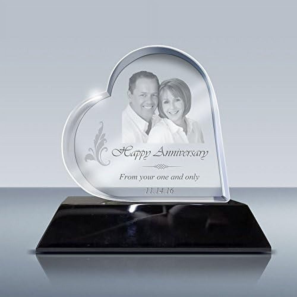 3D Crystal Heart - Custom Laser Etching Photo Crystal, Engraved Picture ...