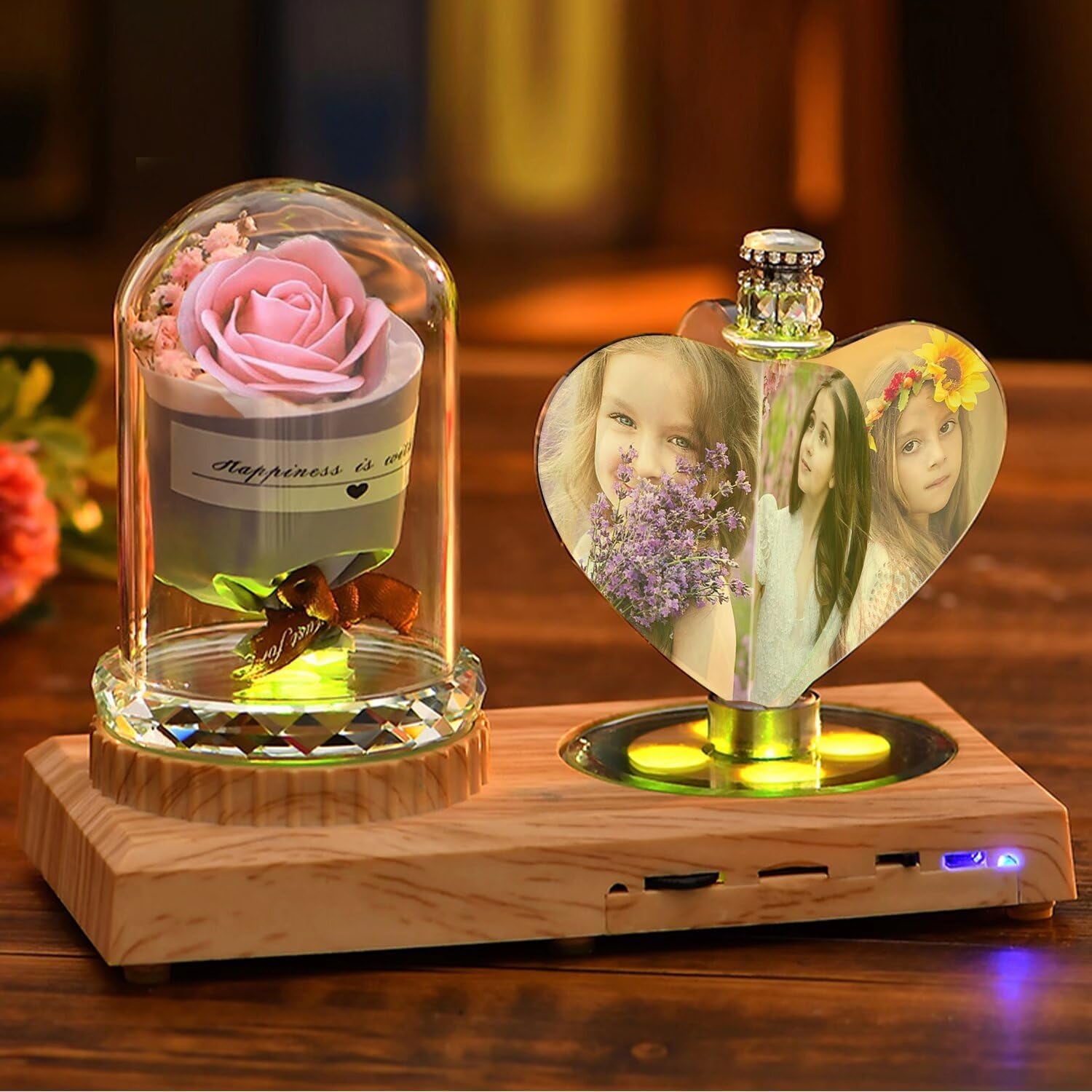 3D Crystal Photo, Bluetooth Crystal Windmill Personalized Custom 3D ...