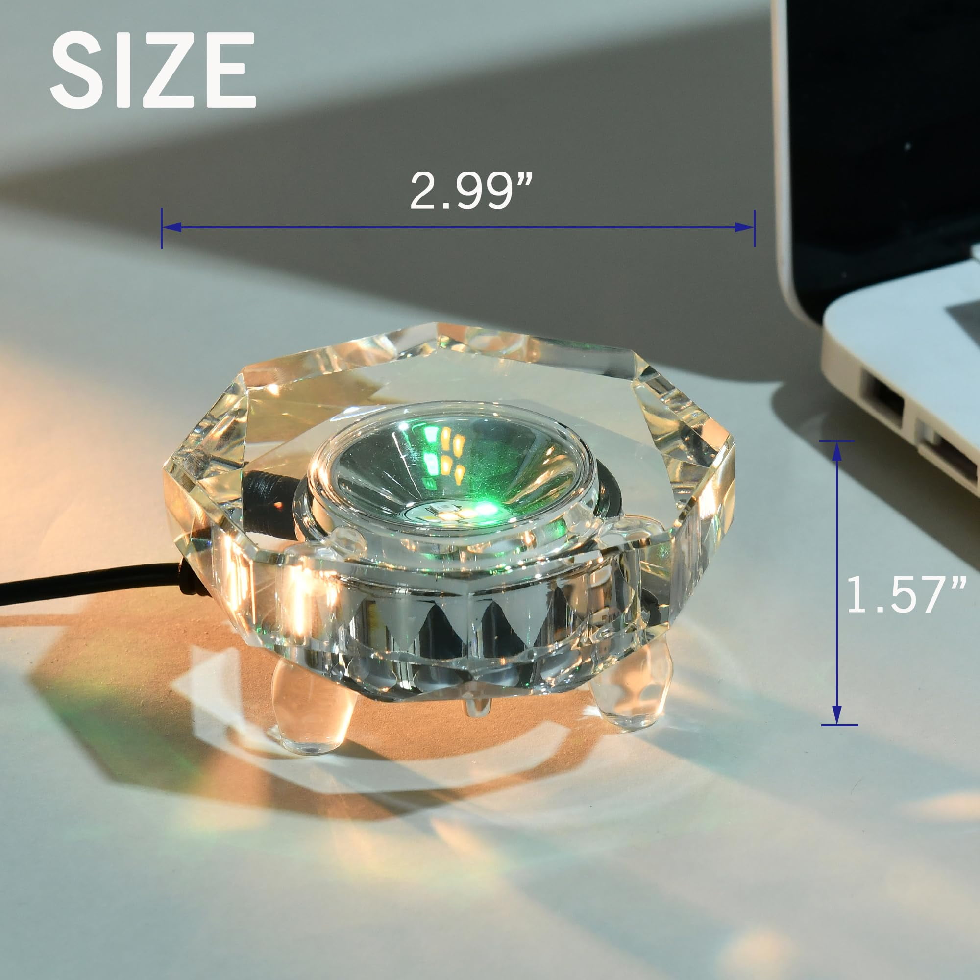 3D Crystal Photo LED Light Base Multicolor Changing Pedestal Color Show ...