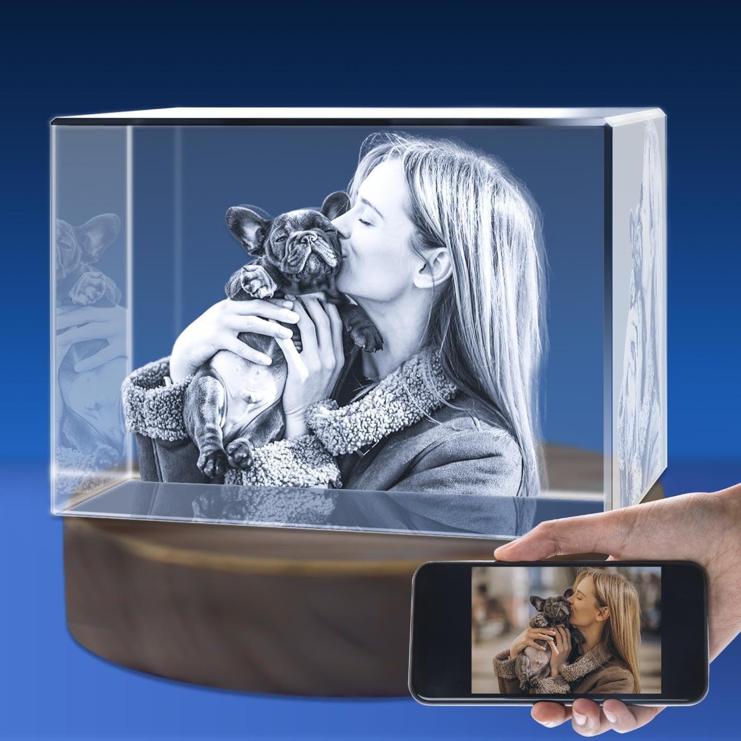3D Crystal Photo, Personalized Dog or Cat Memorial Gifts with Your Own ...