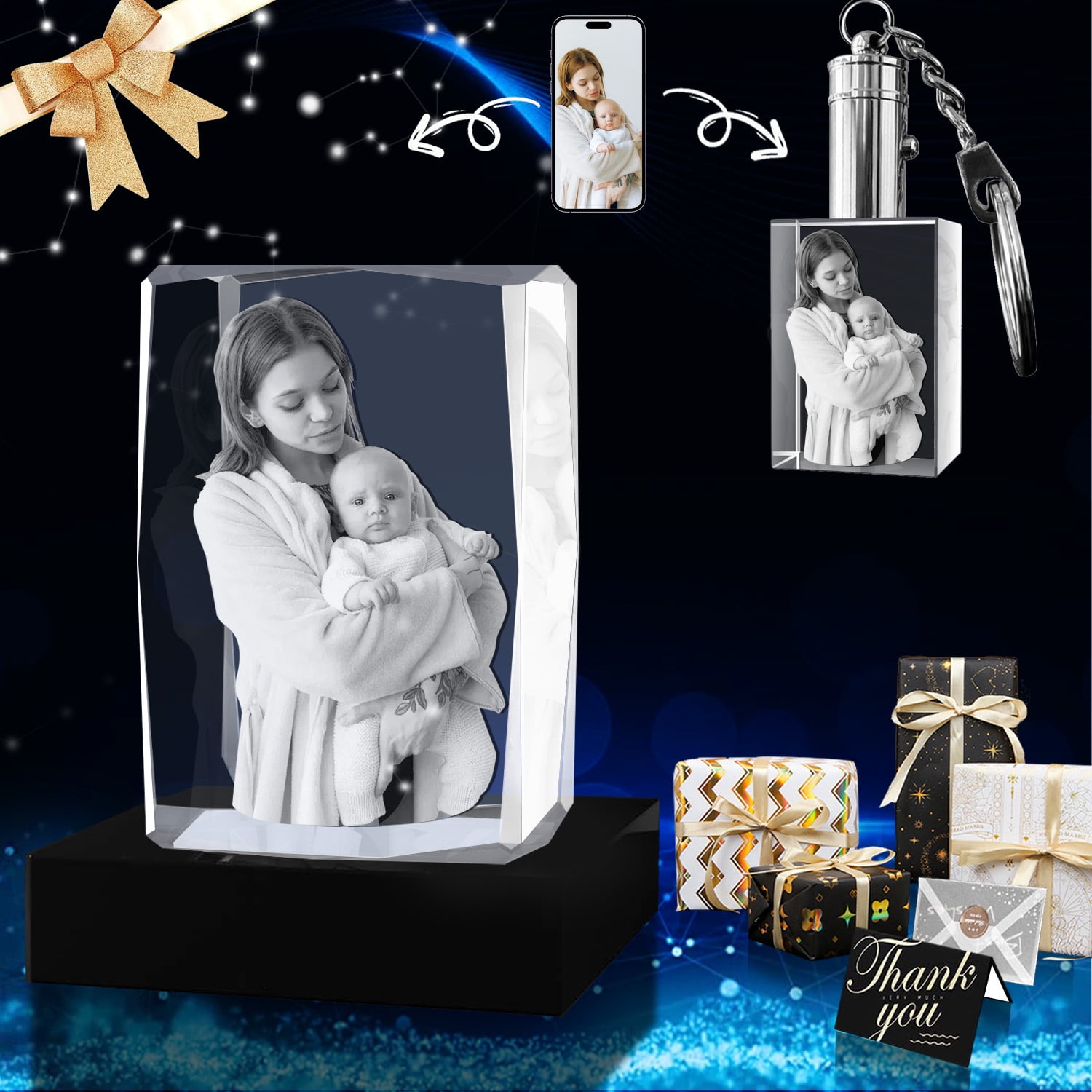 3D Crystal Photo Rectangle Shape Innovation Crystal Picture ...