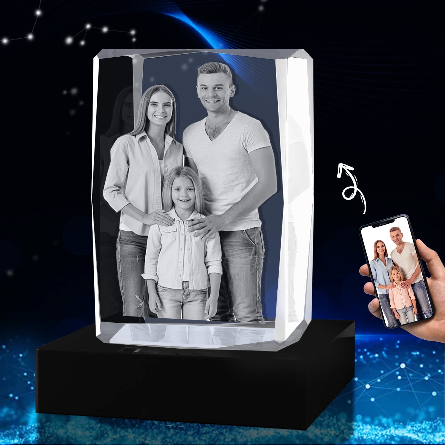3D Crystal Photo Rectangle Shape Innovation Crystal Picture ...