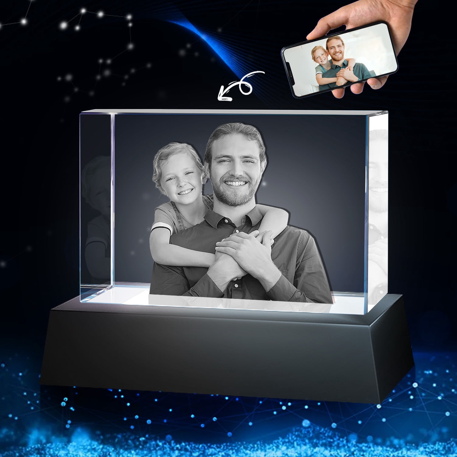 3D Crystal Photo Rectangle Shape Innovation Crystal Picture ...