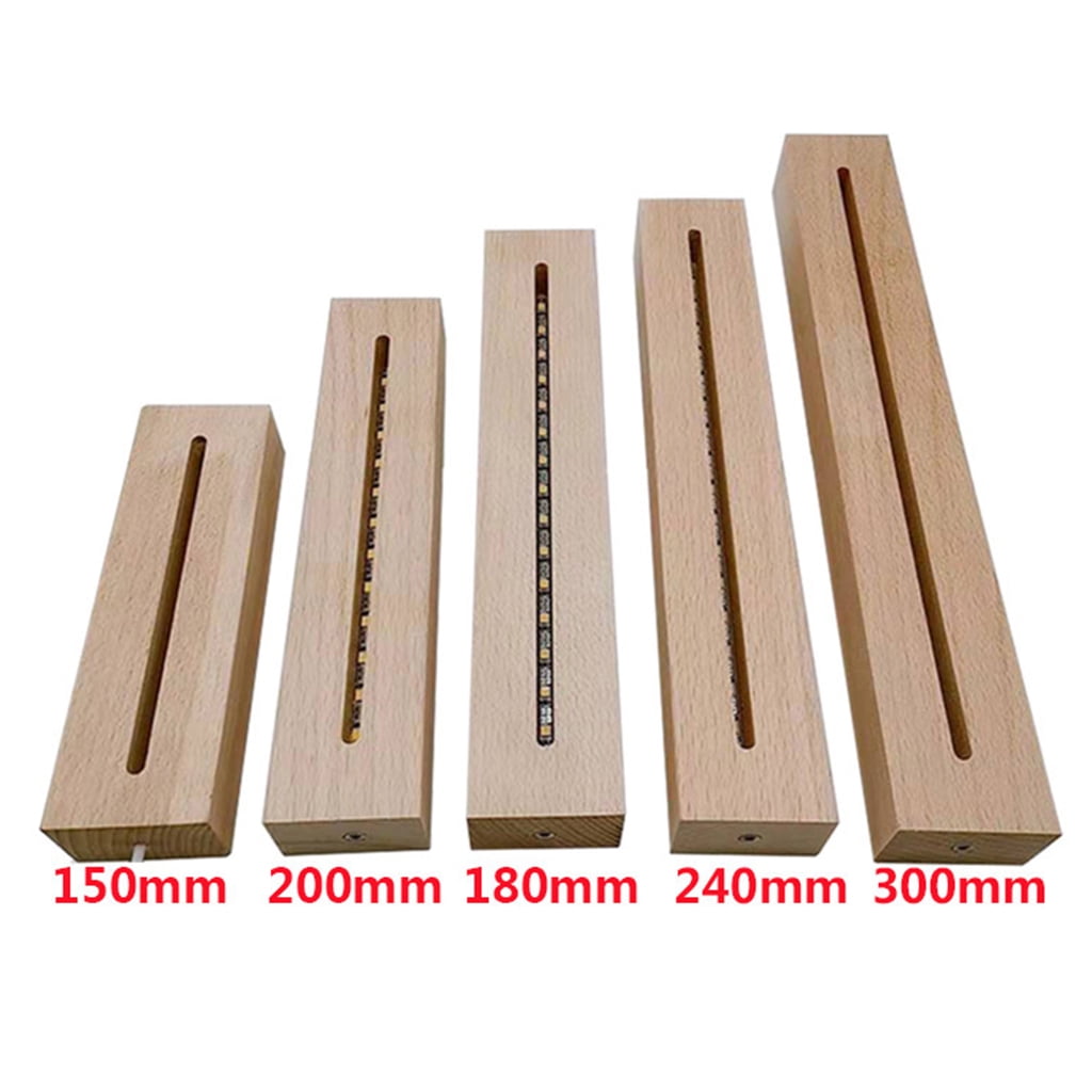 3D Crystals Glass Resin Art Rectangle LED Lights Display Base Crystal ...