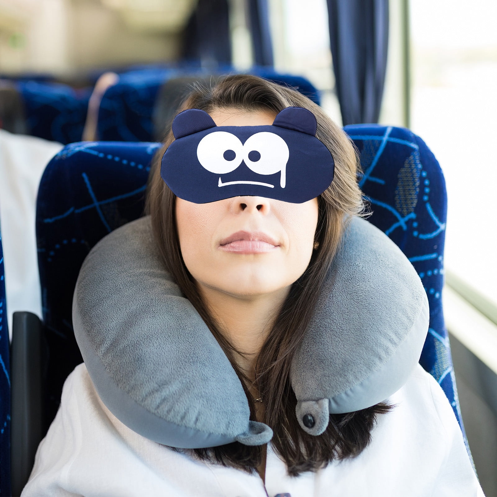 3D Curved Sleep Eye Mask - Light Blocking Comfortable Cloth Blindfold ...