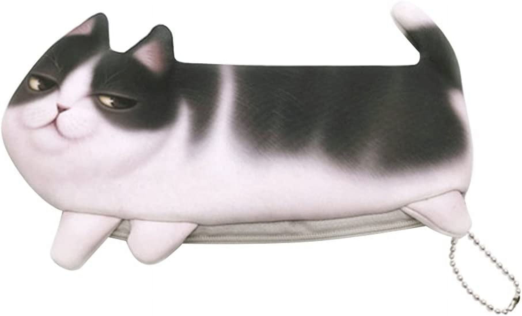 3D Cute Black Cat Zipper Pen Case Pouch Horizontal Stationary Kawaii ...