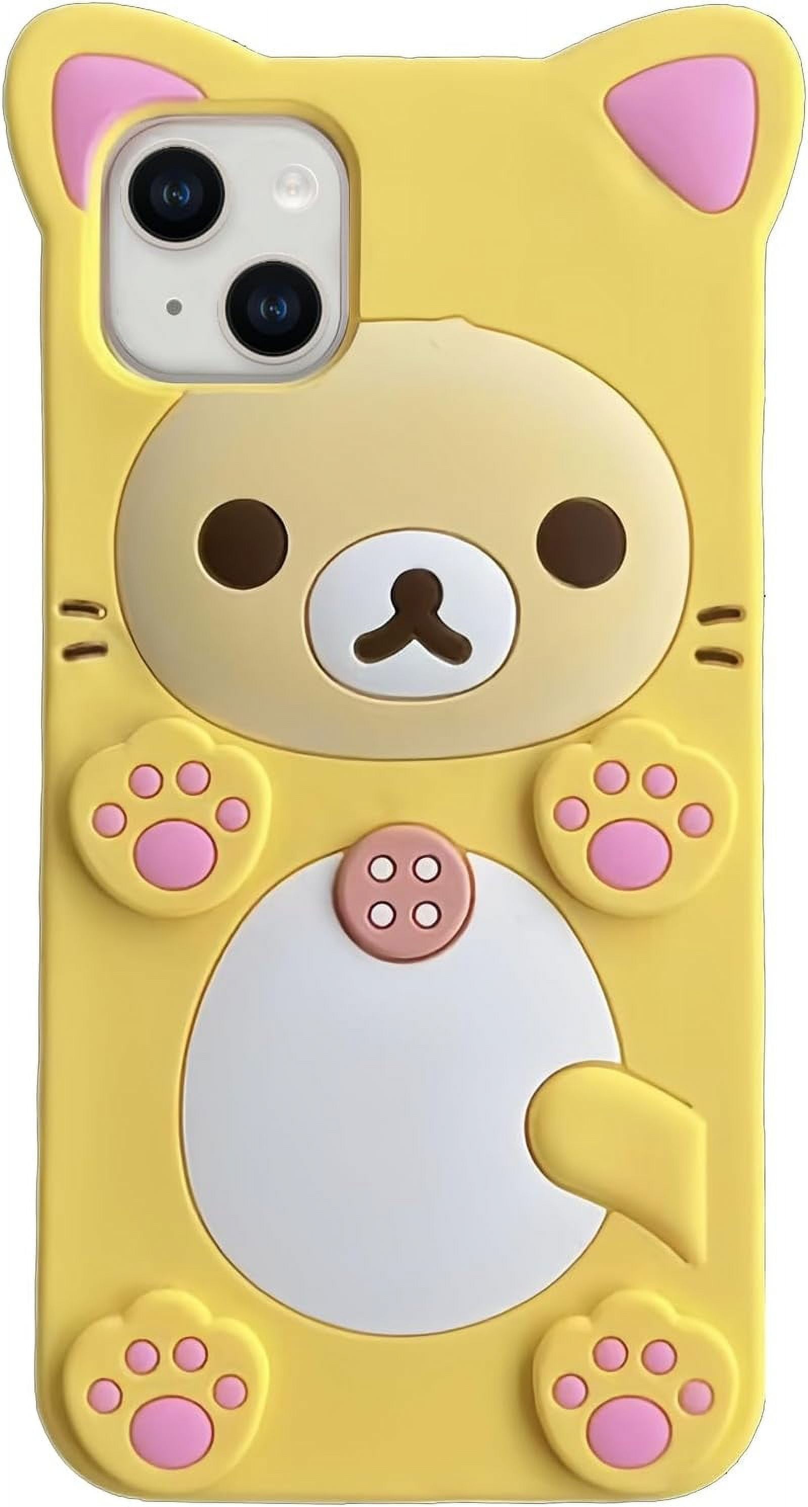 3D Cute Cartoon Bear Phone Case for iPhone 13 Pro - Fashionable and Stylish - Funny Pink Bear ...