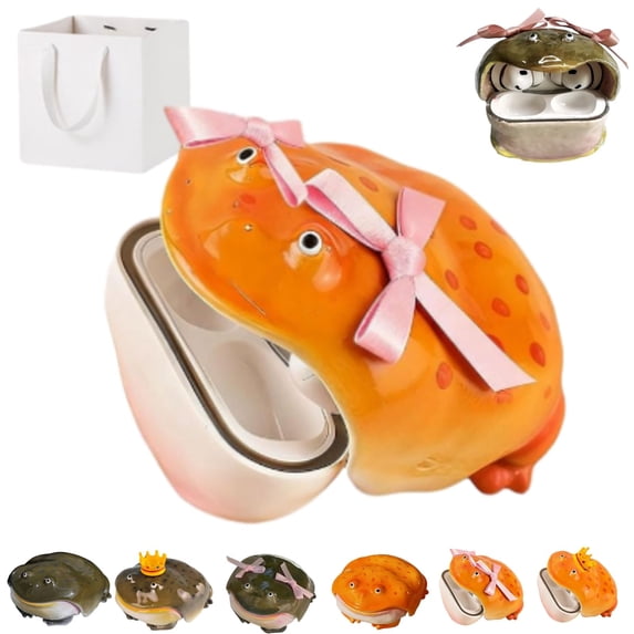 3D Cute Frog Design Bluetooth Earbuds Case, Stylish Wireless Earphone ...