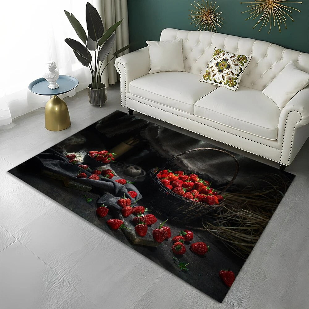 3D Cute Fruit Cartoon HD Carpet Rug for Home Living Room Bedroom Sofa ...