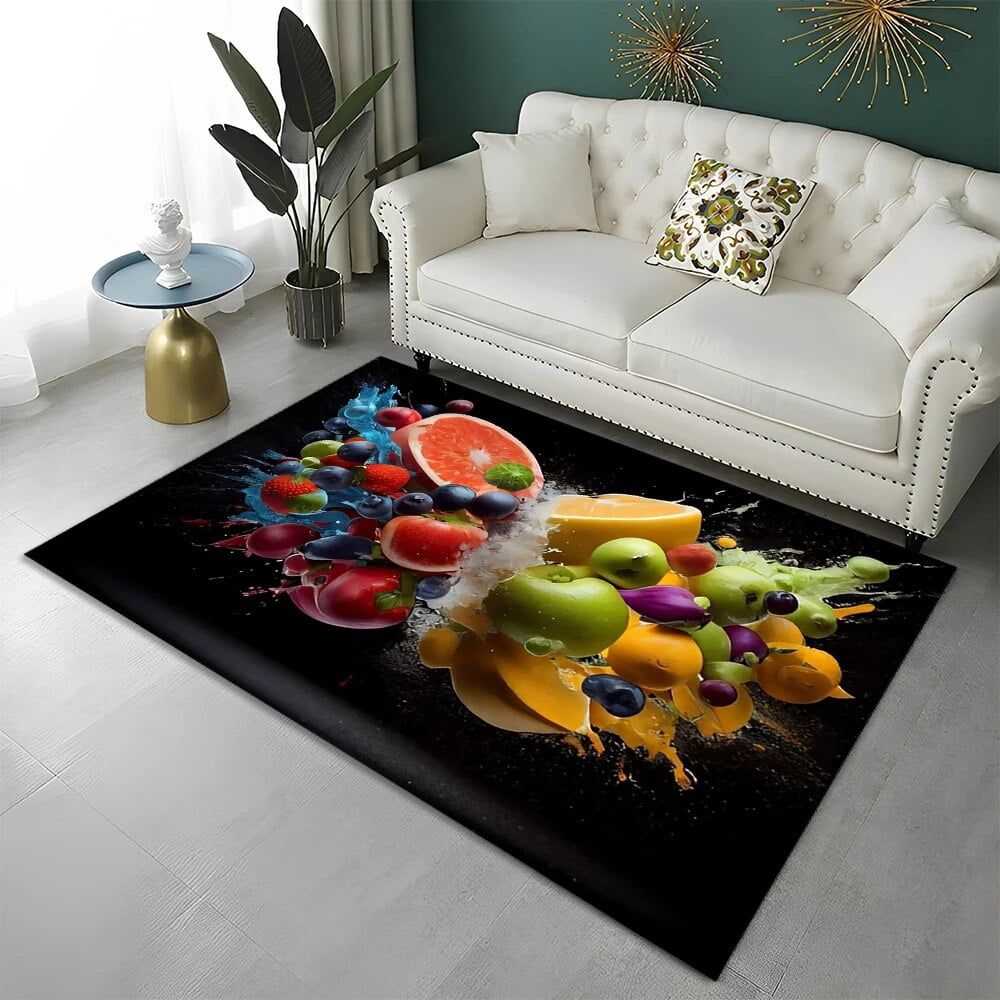 3D Cute Fruit Cartoon HD Carpet Rug for Home Living Room Bedroom Sofa ...