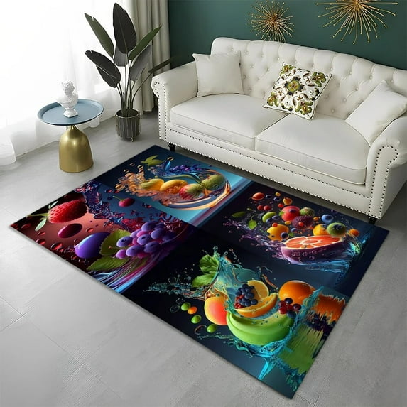 3D Cute Fruit Cartoon HD Carpet Rug for Home Living Room Bedroom Sofa ...