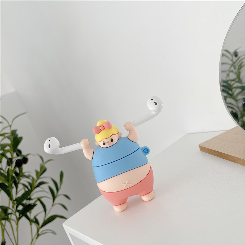 3D Cute Muscle Doge Wireless Earphone Case for Apple Air Pods 2 1 3 ...