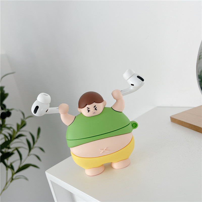 3D Cute Muscle Doge Wireless Earphone Case for Apple Air Pods 2 1 3 ...