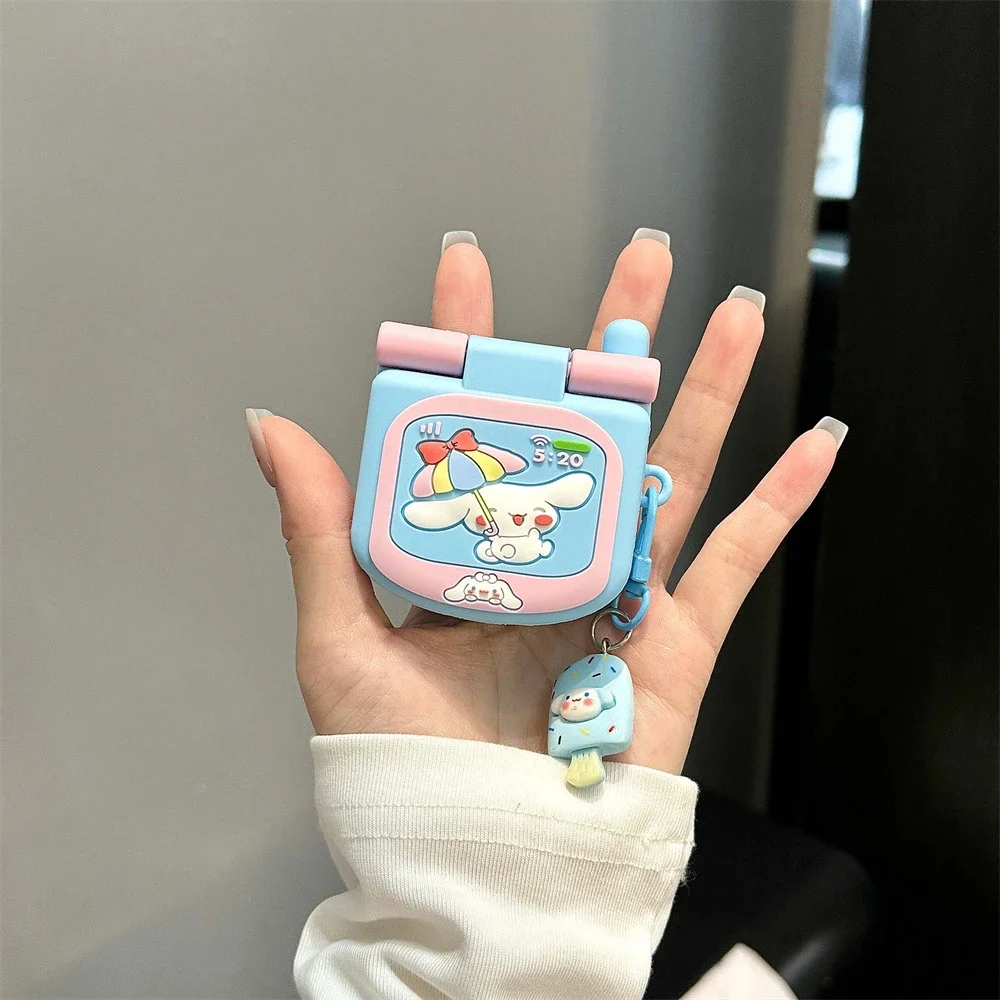 3D Cute Sanrio Cinnamoroll Earphone Case For Airpods 1 2 3 4 Pro 2 Wireless Bluetooth Headset ...